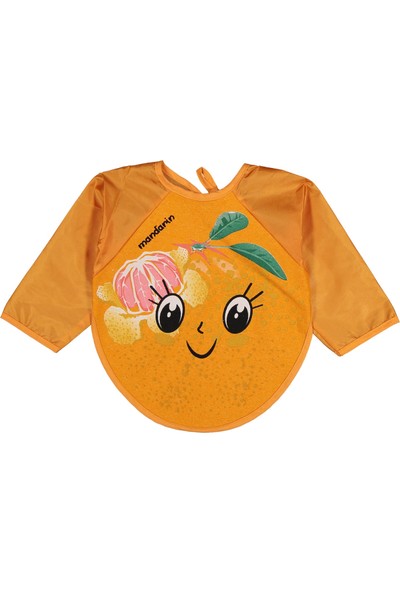 Naz Desiing Su Geçirmez Portakal Baskılı Kollu Önlük