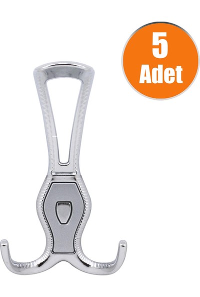 Galata Portmanto Vestiyer Duvar Askısı Dolap Elbise Askılığı Krom (5 Adet) Galata Portmanto Vestiyer Duvar Askısı Dolap Elbise Askılığı Krom (5 Adet)