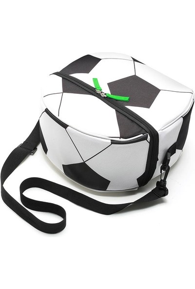 Generic Futbol Öğrenci Öğle Yemeği Yalıtım Çantası Beyaz (Yurt Dışından)