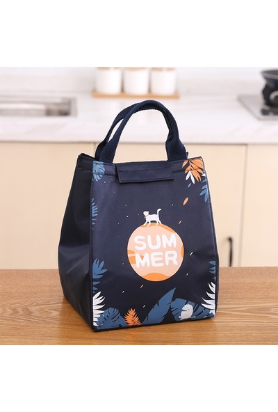 Generic 3 Adet Büyük Kapasiteli Yemek Çantası Gri Tek Boynuzlu At (Yurt Dışından)