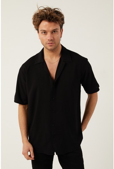 Season Fashion Erkek Oversize Kısa Kollu Yazlık Gömlek