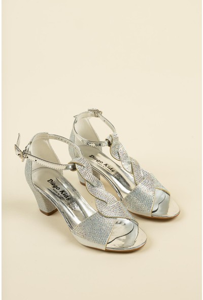 DK1012 Kız Çocuk Topuklu Abiye Ayakkabı