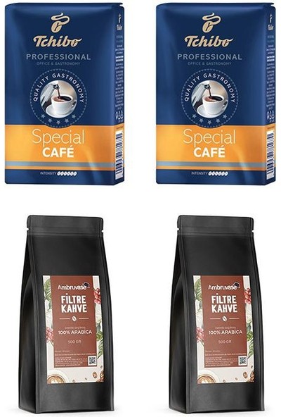 Tchibo Profesionel Special Filtre Kahve 2 x 250 gr + Ambruvase Filtre Kahve 2 x 250 gr