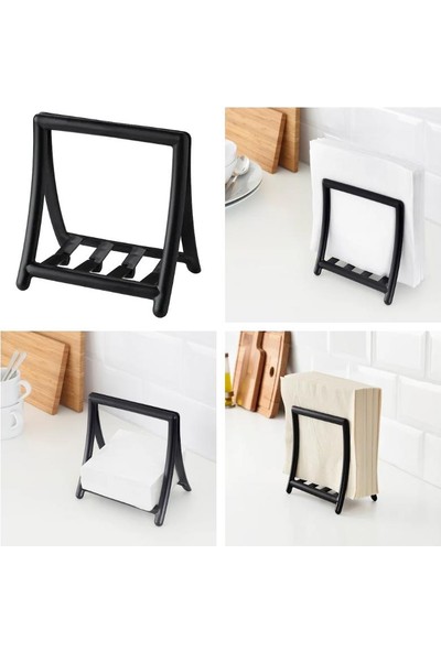 Ikea Greja Masaüstü Peçetelik Siyah Esnek Plastik