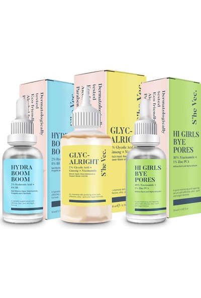 S’he Vec Kuru Ciltlere Özel Sivilce ve Siyah Nokta Önlemeye Yardımcı Cilt Bakım Seti