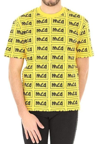 Mcq Alexander Mcqueen Logo Baskılı T -Shirt - Sarı