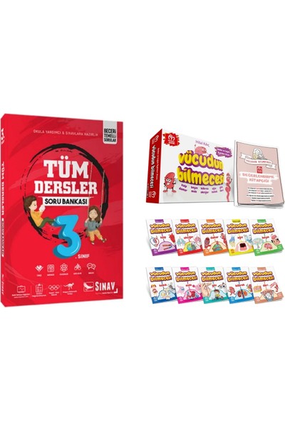 Sınav Yayınları 3. Sınıf Tüm Dersler Soru Bankası ve Vücudun Bilmecesi 10'lu Hikaye Sınav Yayınları 3. Sınıf Tüm Dersler Soru Bankası ve Vücudun Bilmecesi 10'lu Hikaye