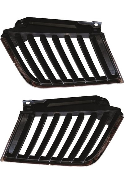 Itaqi Mitsubishi L200 Panjur Ön Sağ Sol (Siyah Alt Nikelajı) 2007-2009