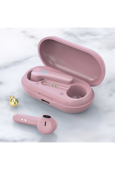 JS37 Tws Bluetooth 5.0 Oyun Kulaklığı Pembe