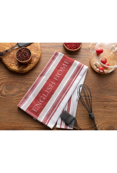 English Home Bold Modern Pamuk Kurulama Bezi 45 x 65 cm Bordo