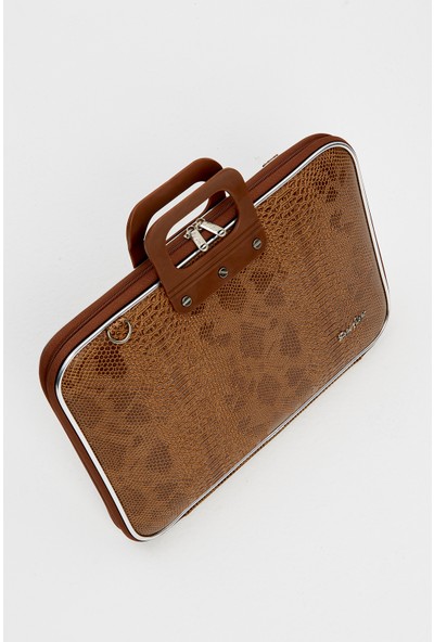 Bagscage 15,6'' Omuz Çantası C. Desenli Kahve