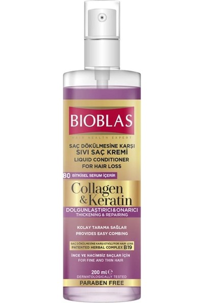 Bioblas Kolajen & Keratin Sıvı Saç Kremi 200 ml Saç Kremi
