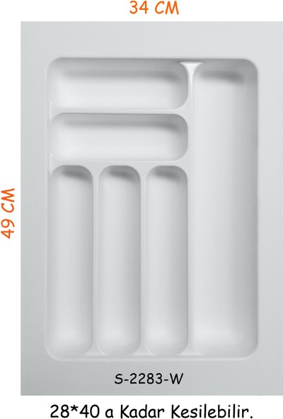 Starax S-2283-W Çekmece İçi Plastik Kaşıklık Beyaz En:34-28 D:49-40 cm. Arası Kesilebilir 6 Göz Starax S-2283-W Çekmece İçi Plastik Kaşıklık Beyaz En:34-28 D:49-40 cm. Arası Kesilebilir 6 Göz