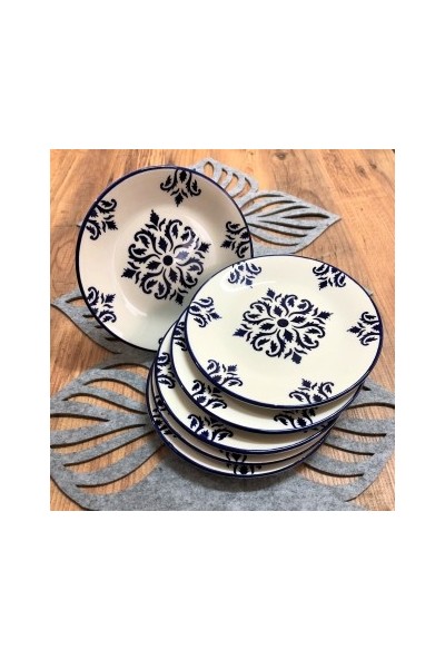 Yiğit Seramik Isırgan Yuvarlak Model 6 Adet Pasta Tabak Yiğit Seramik Isırgan Yuvarlak Model 6 Adet Pasta Tabak
