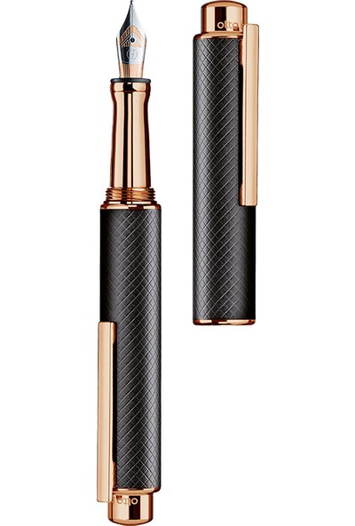 Otto Hutt Design 05 Dolma Kalem Siyah Rosegold Platin Gövde Touch Tip (M) Uç Otto Hutt Design 05 Dolma Kalem Siyah Rosegold Platin Gövde Touch Tip (M) Uç