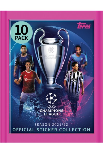 Topps 21/22 Uefa Şampiyonlar Ligi Sticker’ları - 10'lu Topps 21/22 Uefa Şampiyonlar Ligi Sticker’ları - 10'lu