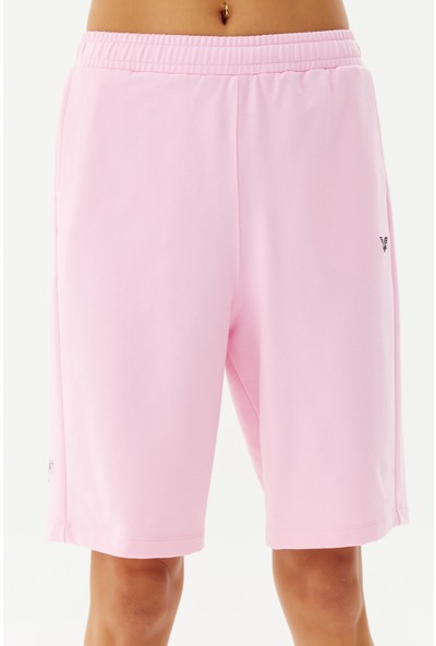 Bilcee Pembe Kadın Kapri Şort 0103 Bilcee Pembe Kadın Kapri Şort 0103