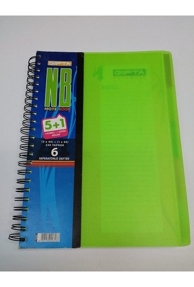 Gıpta A4--5+1 Seperatörlü DEFTER--240 Yaprak Gıpta A4--5+1 Seperatörlü DEFTER--240 Yaprak
