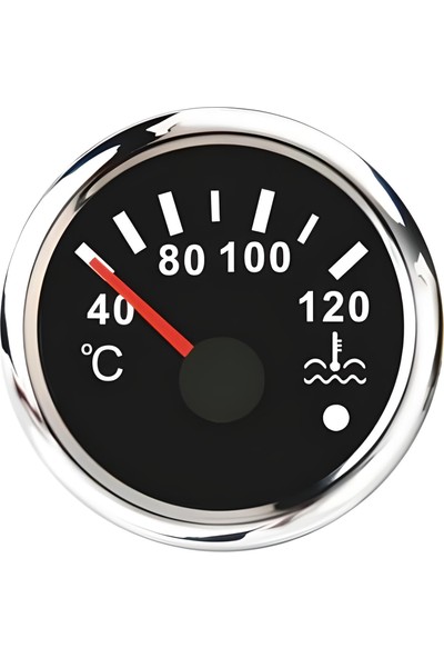 Kus Hararet Göstergesi Siyah Çap 52MM 12/24V Tekne Yat