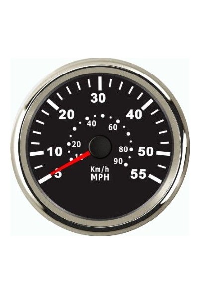 Kus Sürat Göstergesi 55MPH 12/24V Çap 85MM Siyah Tekne Yat Kus Sürat Göstergesi 55MPH 12/24V Çap 85MM Siyah Tekne Yat