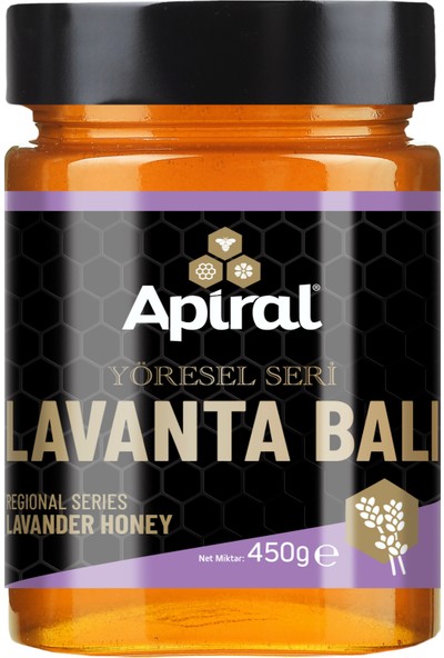 Apiral Yöresel Seri Lavanta Balı 450 gr Apiral Yöresel Seri Lavanta Balı 450 gr