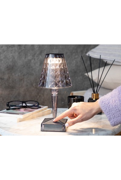 English Home Brilliant Ledli Abajur 26 cm Antrasit