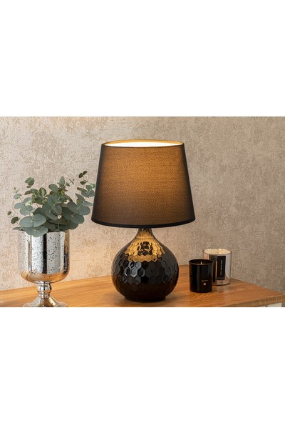 English Home Rebecca Abajur 27X27X41 cm Siyah English Home Rebecca Abajur 27X27X41 cm Siyah