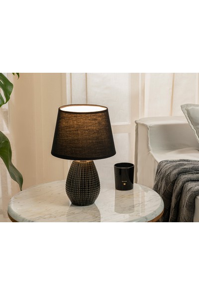 English Home Sandra Abajur 12X12X31 cm Siyah