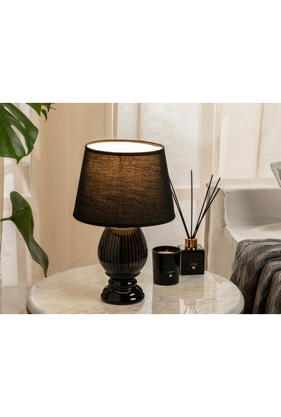 English Home Marcel Abajur 12X12X35 cm Siyah English Home Marcel Abajur 12X12X35 cm Siyah