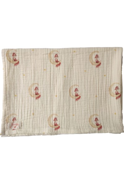 Bebek Battaniyesi Müslin Organik 4 Kat- Tilki