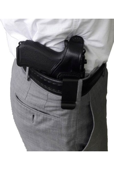 Asker Vadisi Canik Tp 9 Maşalı Iç ve Dış Hakiki Deri Kılıf Siyah Renk