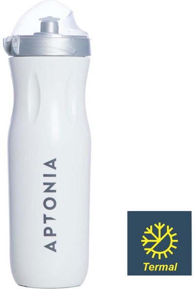 Badem10 Aptonia Bisiklet Su Matarası Termal Isı Yalıtımlı Beyaz Suluk 450 ml
