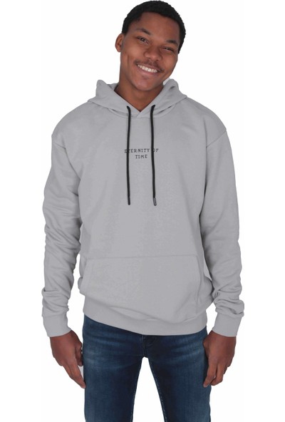 Five Pocket Erkek Kapüşonlu Sweatshirt - Gri