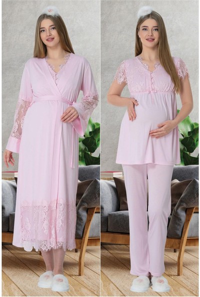 Mecit 5604 Sabahlık Pijama Gecelik Lohusa Seti Mecit 5604 Sabahlık Pijama Gecelik Lohusa Seti