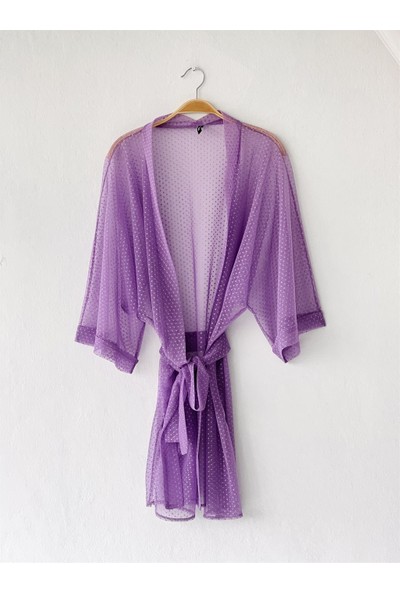 Retrobird Tül Kimono Kadın Lila