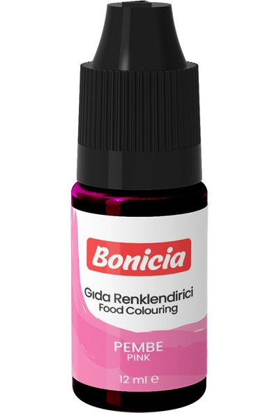 Bonicia Pembe Renk 12 ml Gıda Boyası Renklendirici