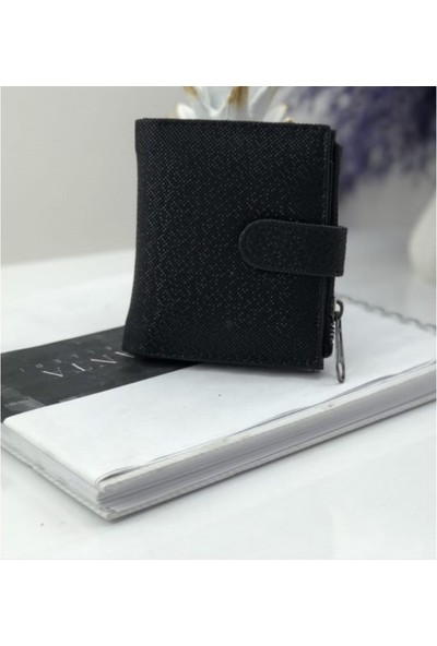 Bag Word Fermuarlı Parlak Bölmeli Cüzdan