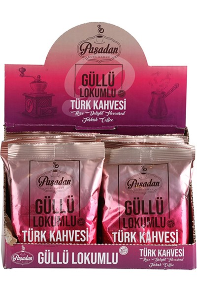 Paşadan Güllü Lokumlu Türk Kahvesi 100 gr x 12