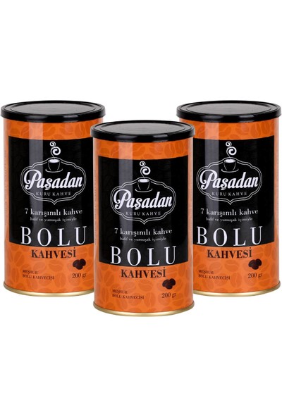 Paşadan Bolu Kahvesi 200 gr x 3'lü Paşadan Bolu Kahvesi 200 gr x 3'lü