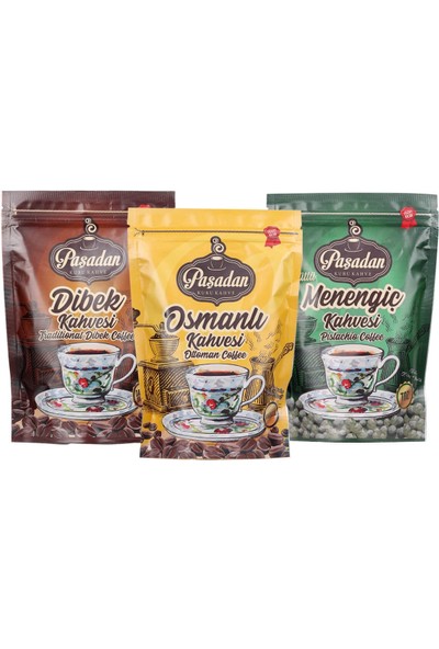 Paşadan Saray Serisi Dibek + Osmanlı Dibek + Sütlü Menengiç Gurme 3'lü
