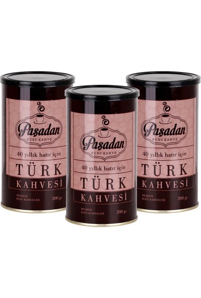 Paşadan Türk Kahvesi 200 gr x 3'lü