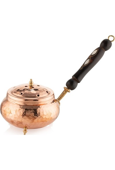 Zeynep Büyükbay Bakır Sedef Taşlı Kubbe Buhurdanlık (Tütsülük)