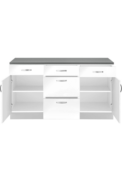 T Designo Tdesigno Alen Mutfak Çekmeceli Alt Modül 180 cm Beyaz Tezgah Dahil T Designo Tdesigno Alen Mutfak Çekmeceli Alt Modül 180 cm Beyaz Tezgah Dahil