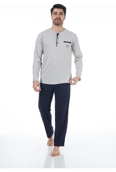 Estiva Erkek Penye Uzun Kollu Pijama Takımı