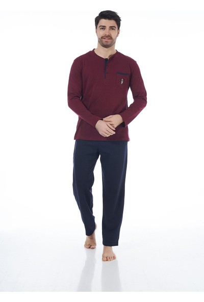 Estiva Erkek Penye Uzun Kollu Pijama Takımı