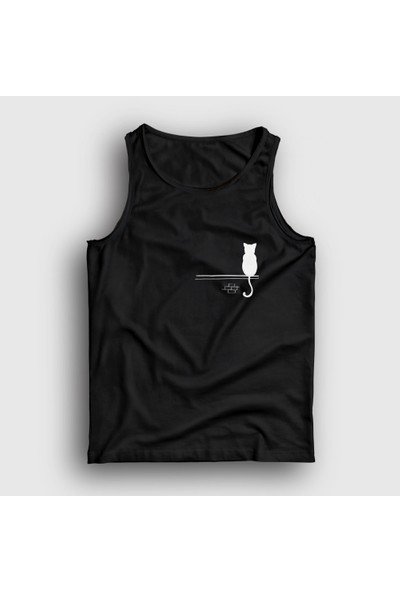 Presmono Unisex Siyah Cat On The Wall Kedi Atlet