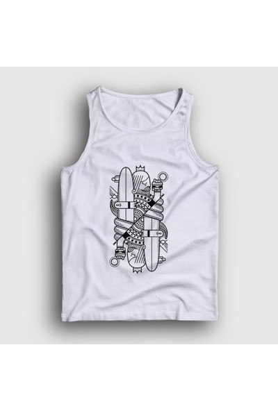 Presmono Unisex Beyaz Surfer Kings Kral Atlet Presmono Unisex Beyaz Surfer Kings Kral Atlet