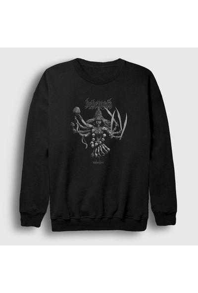 Presmono Unisex Siyah Ezkaton Behemoth Sweatshirt