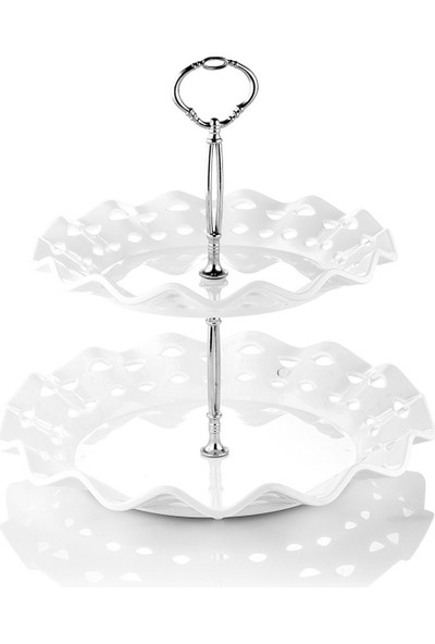 Beyaz Renk 2 Katlı Kurabiyelik