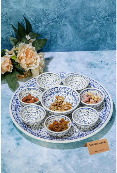 Seramik El Yapımı Kahvaltı Takımı - Çerezlik - Sosluk